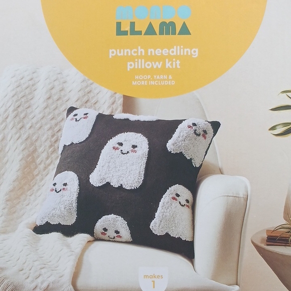 Target | Holiday | Mondo Llama Ghost Pillow Punch Needle Kit | Poshmark